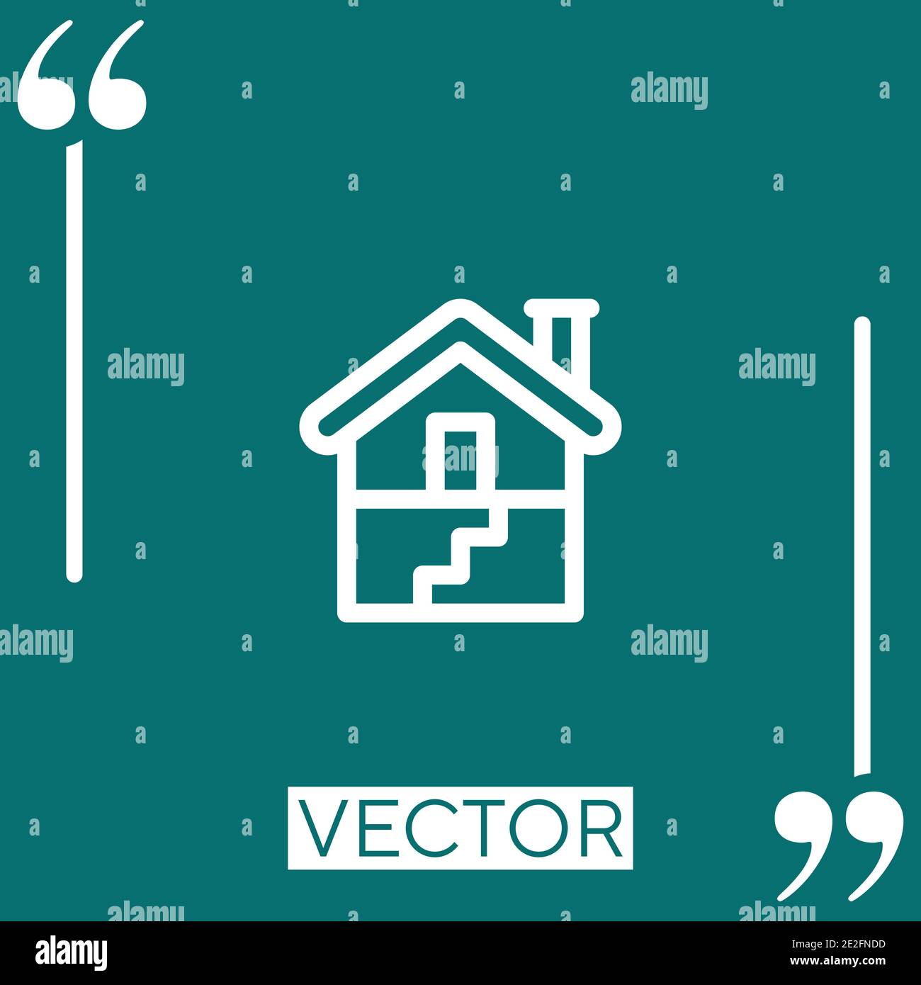 basement vector icon Linear icon. Editable stroke line Stock Vector ...