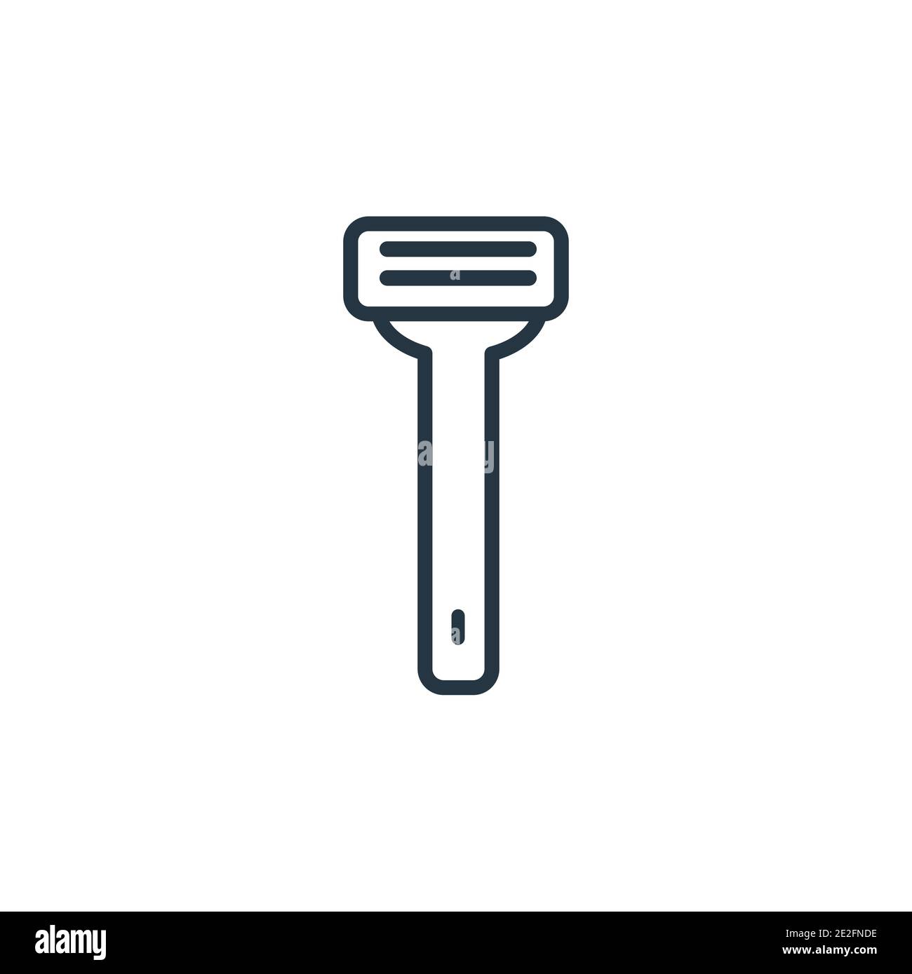 Shaving outline vector icon. Thin line black shaving icon, flat vector ...