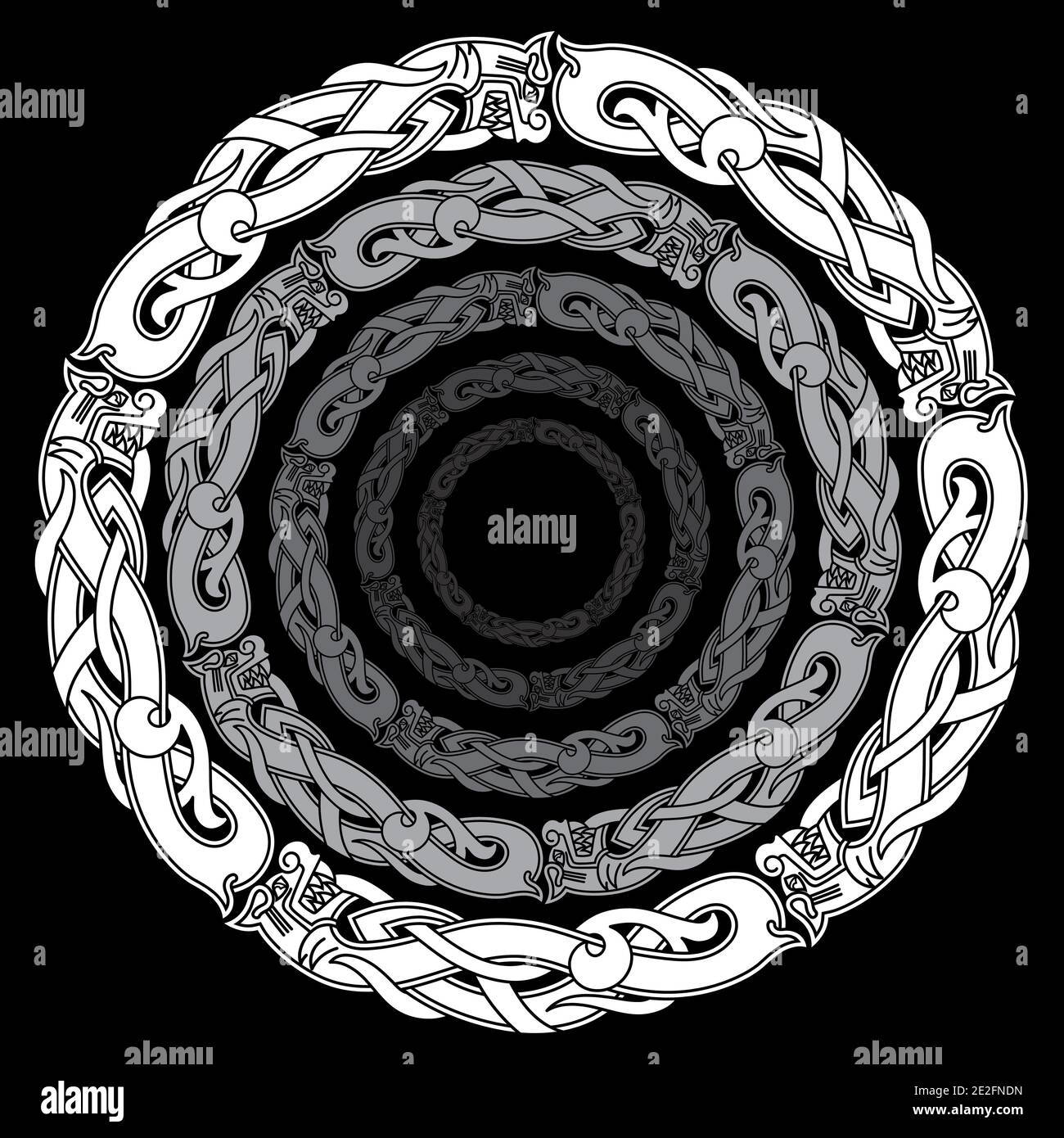 Ancient round Celtic, Scandinavian Design. Celtic knot, mandala, Celtic ...