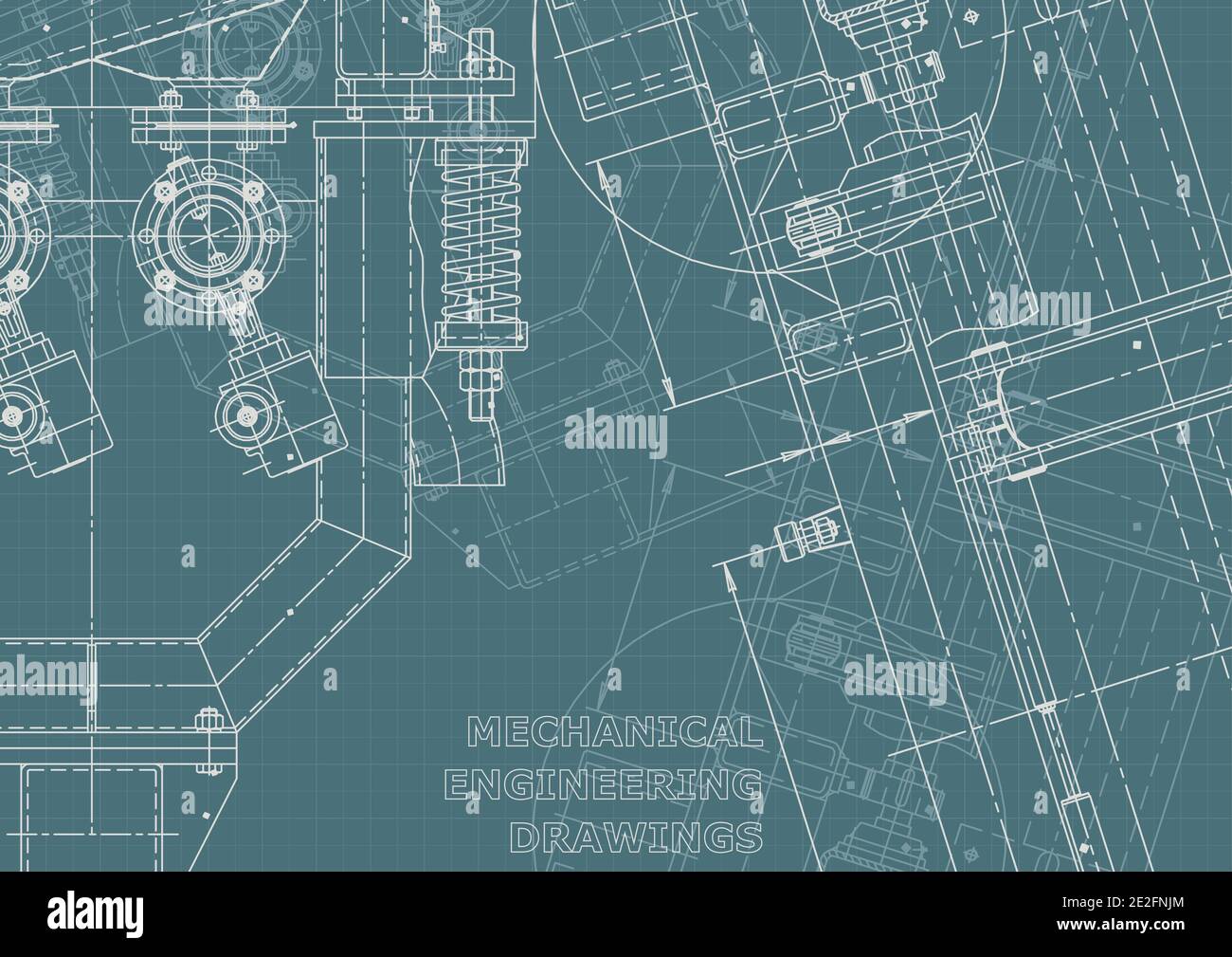 Mechanical engineering drawings. Vector Corporate Identity. Gray Stock ...