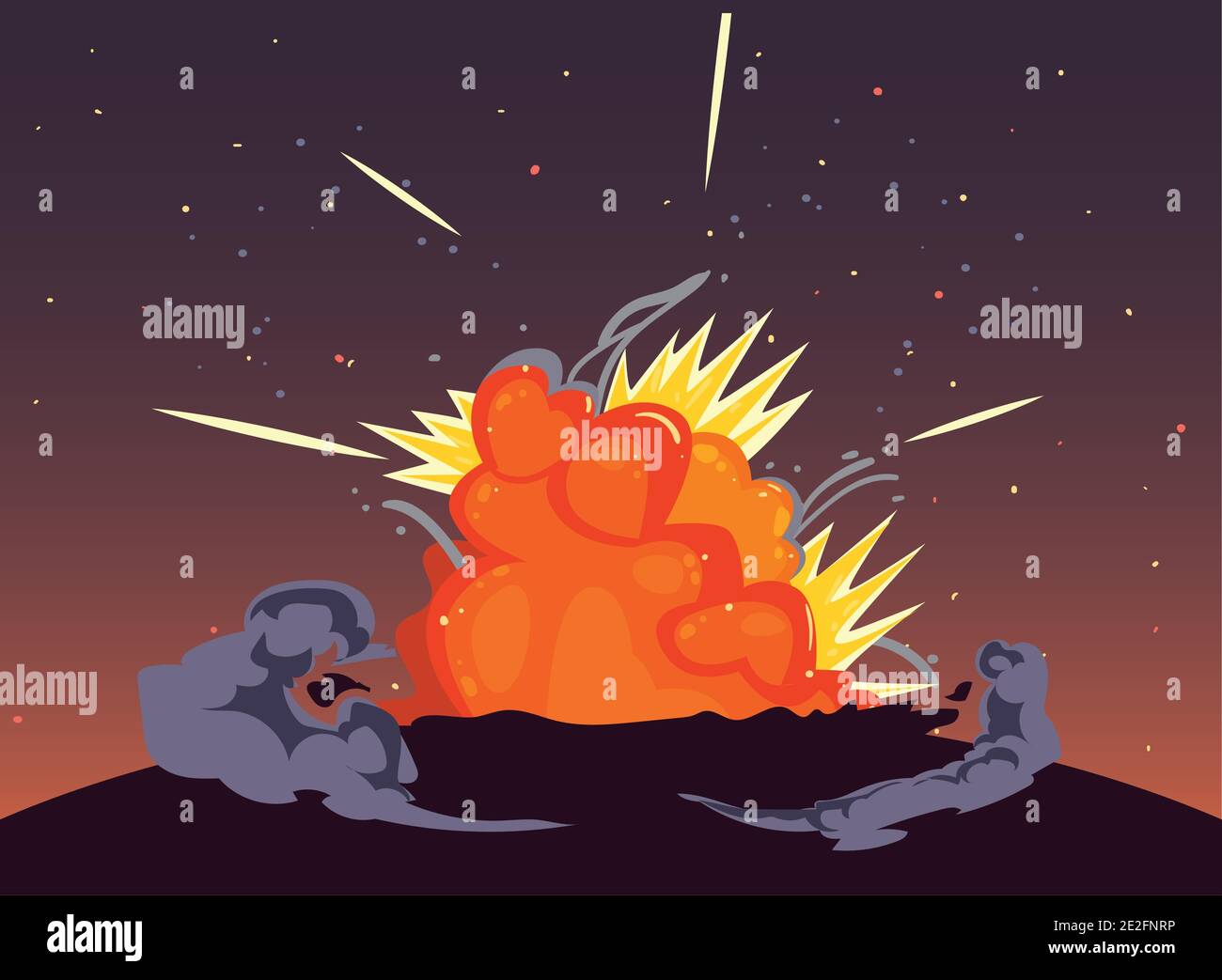 explosion flame cartoon icon design, Weapon destruction war and boom ...