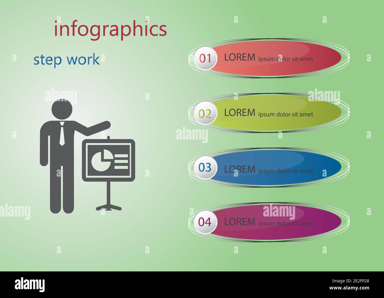 Presentation business infographic template with 4 options.for business ...