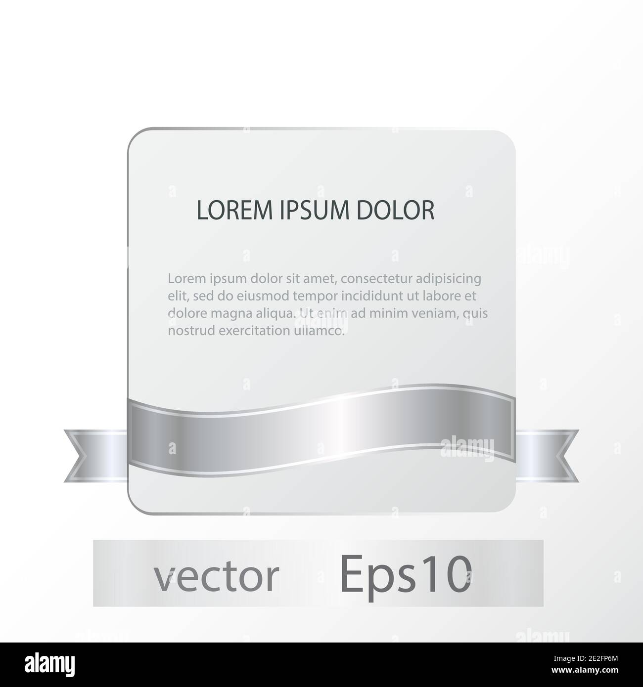 Ribbon banner silver hi-res stock photography and images - Alamy