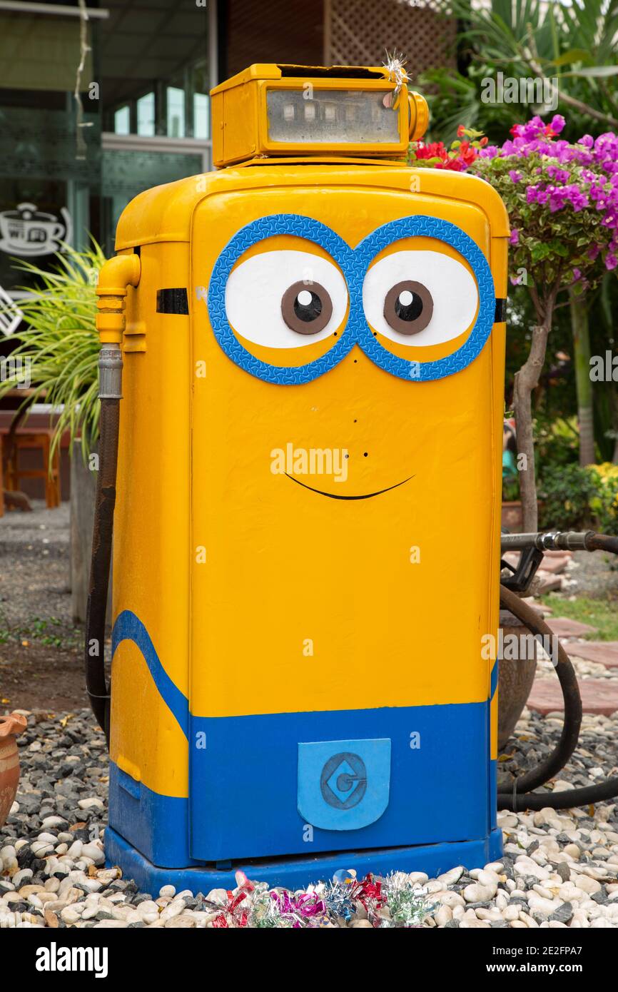 Bangkok,Thailand - April 1, 2017: Minions toy oil dispenser in the ...