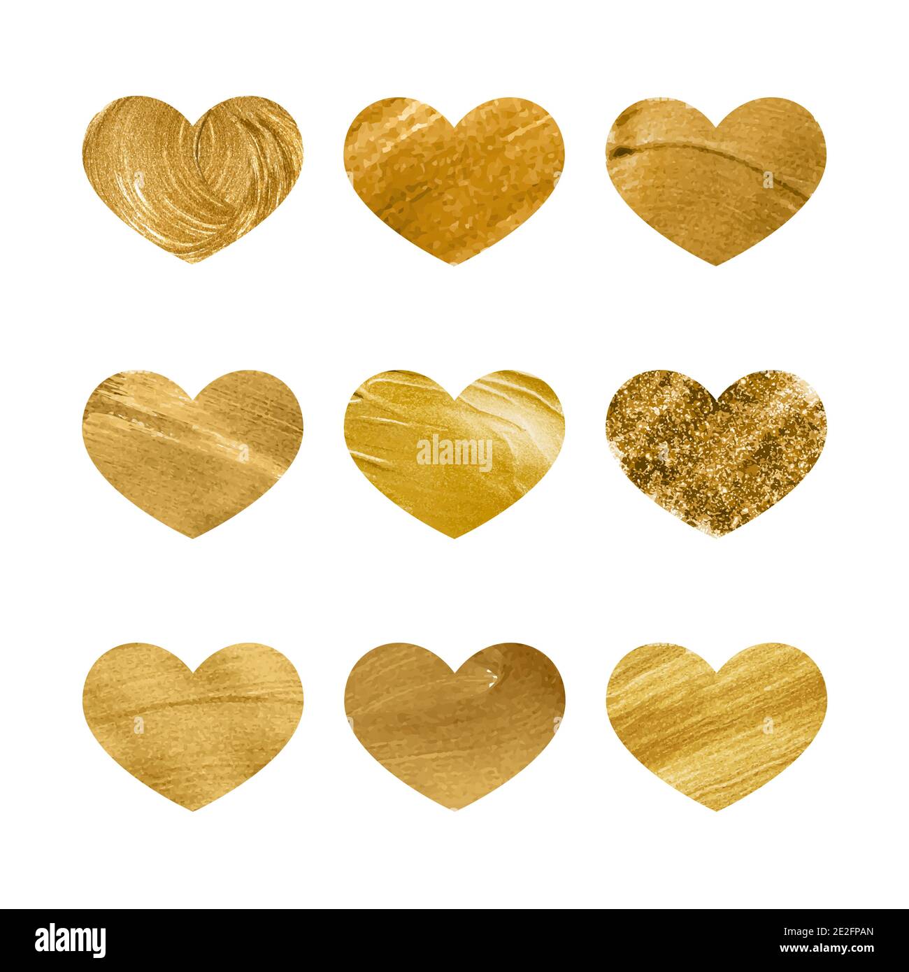 Gold Wedding Hearts