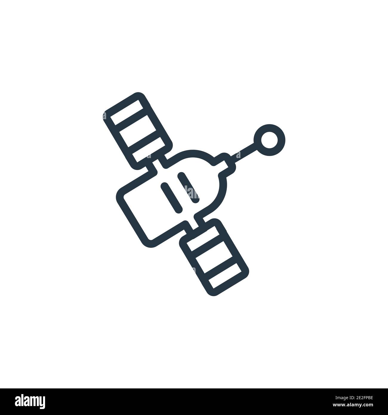 Space module outline vector icon. Thin line black space module icon ...