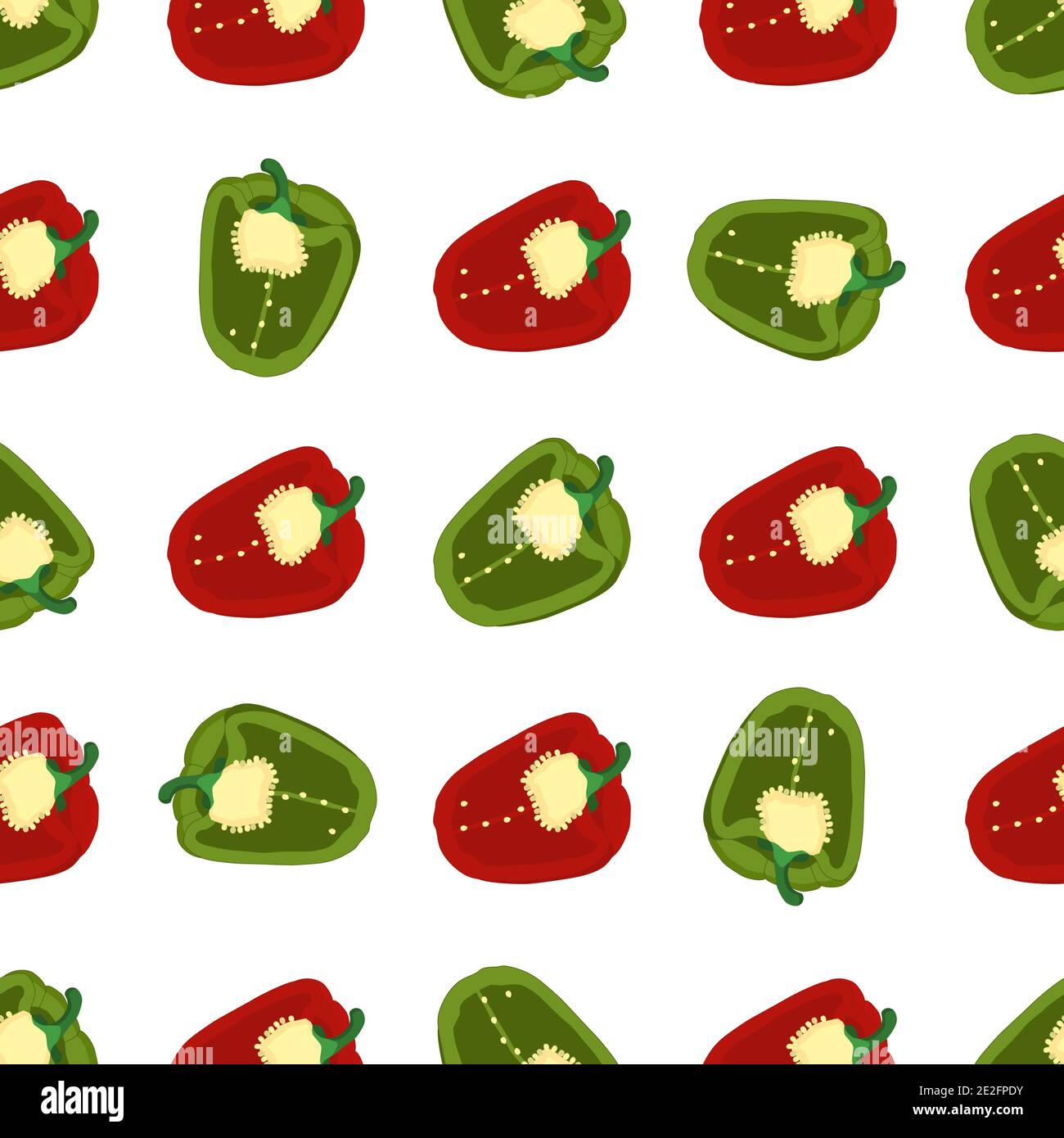 Illustration on theme of bright pattern bell pepper, vegetable capsicum ...