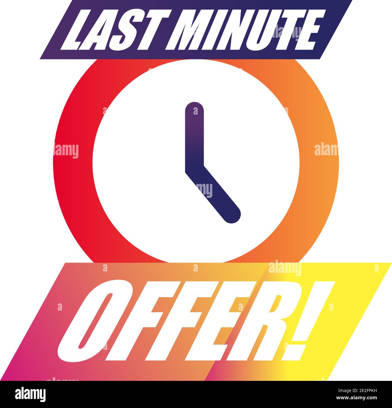 last minute offer with clock design, sale offer shopping and discount ...