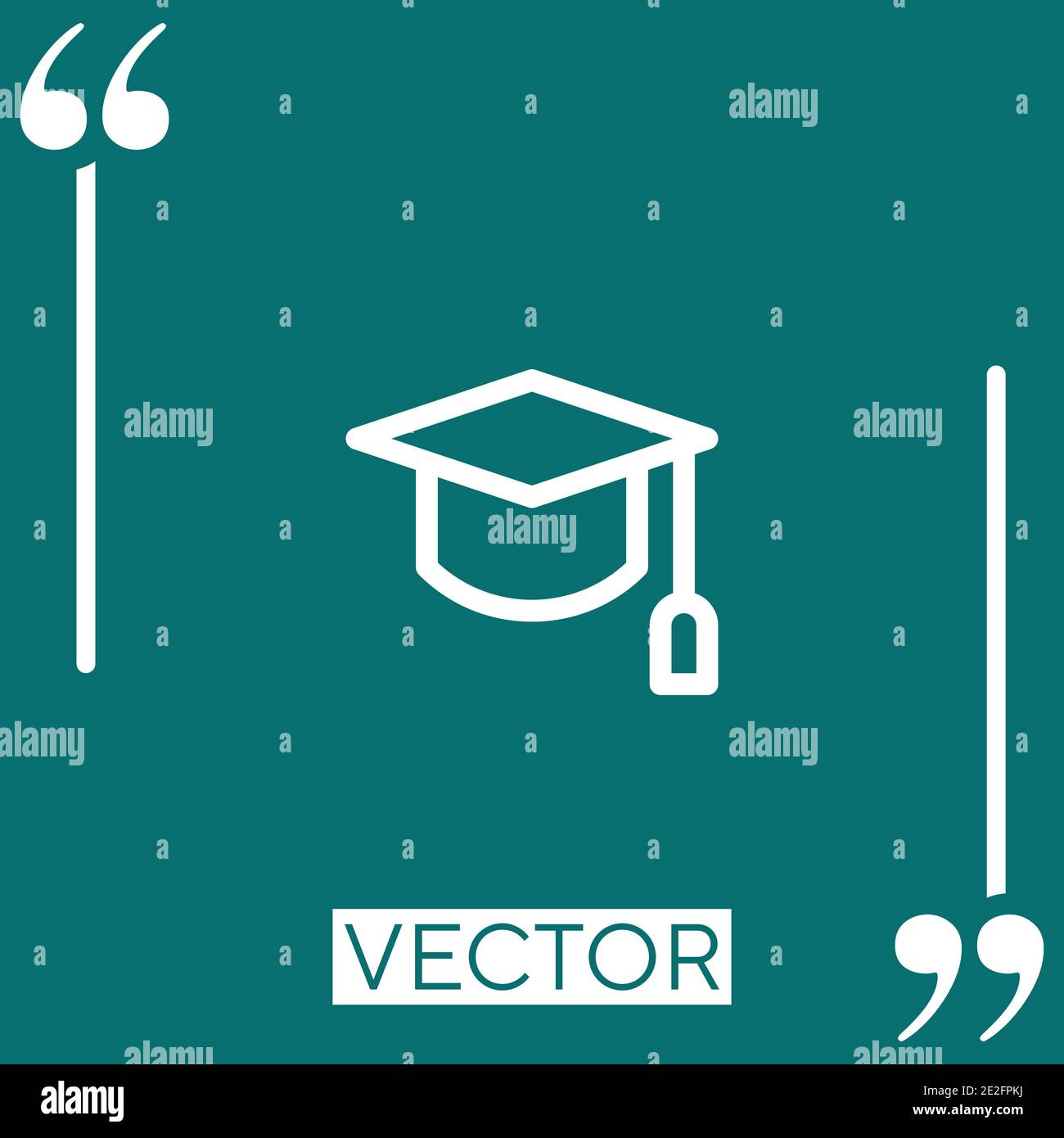mortarboard vector icon Linear icon. Editable stroked line Stock Vector ...