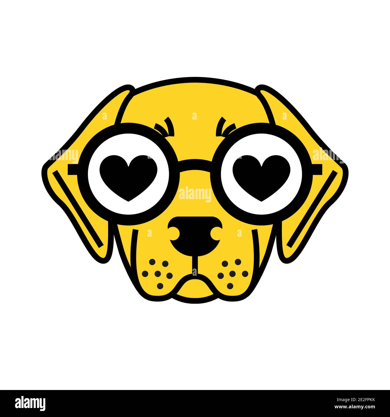 Golden retriever puppy on Stock Vector Images - Alamy