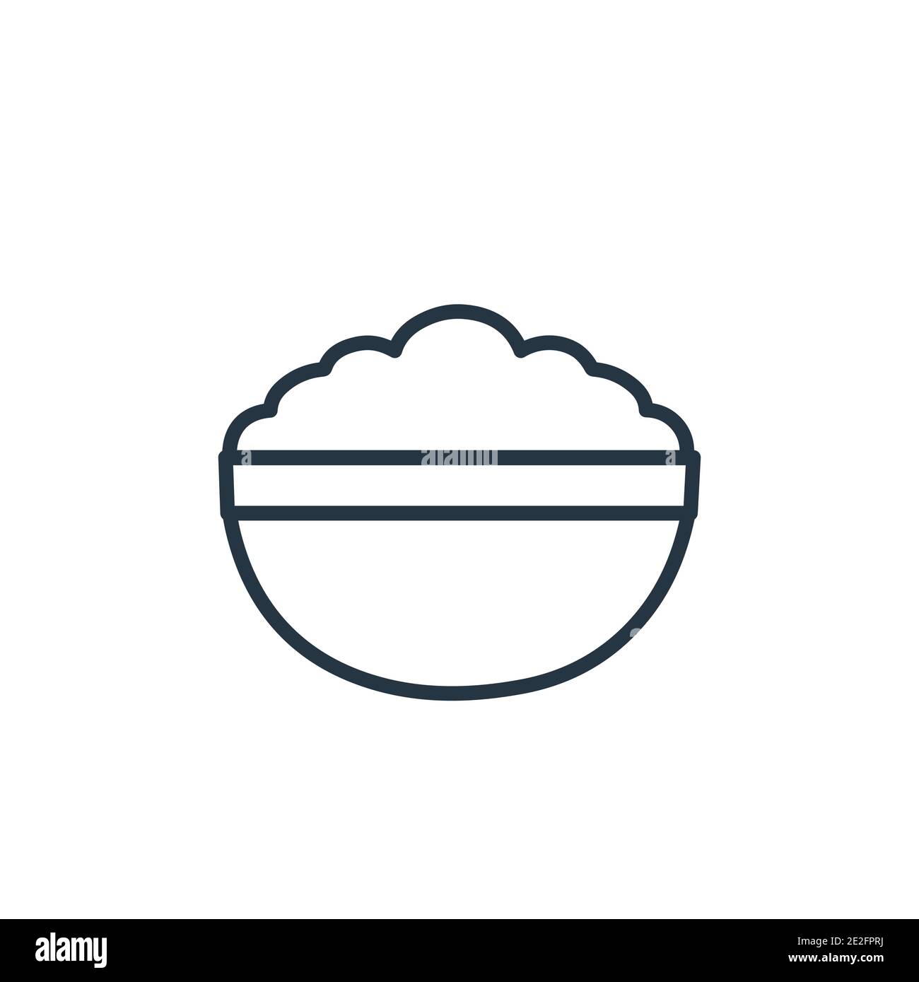 Rice outline vector icon. Thin line black rice icon, flat vector simple ...