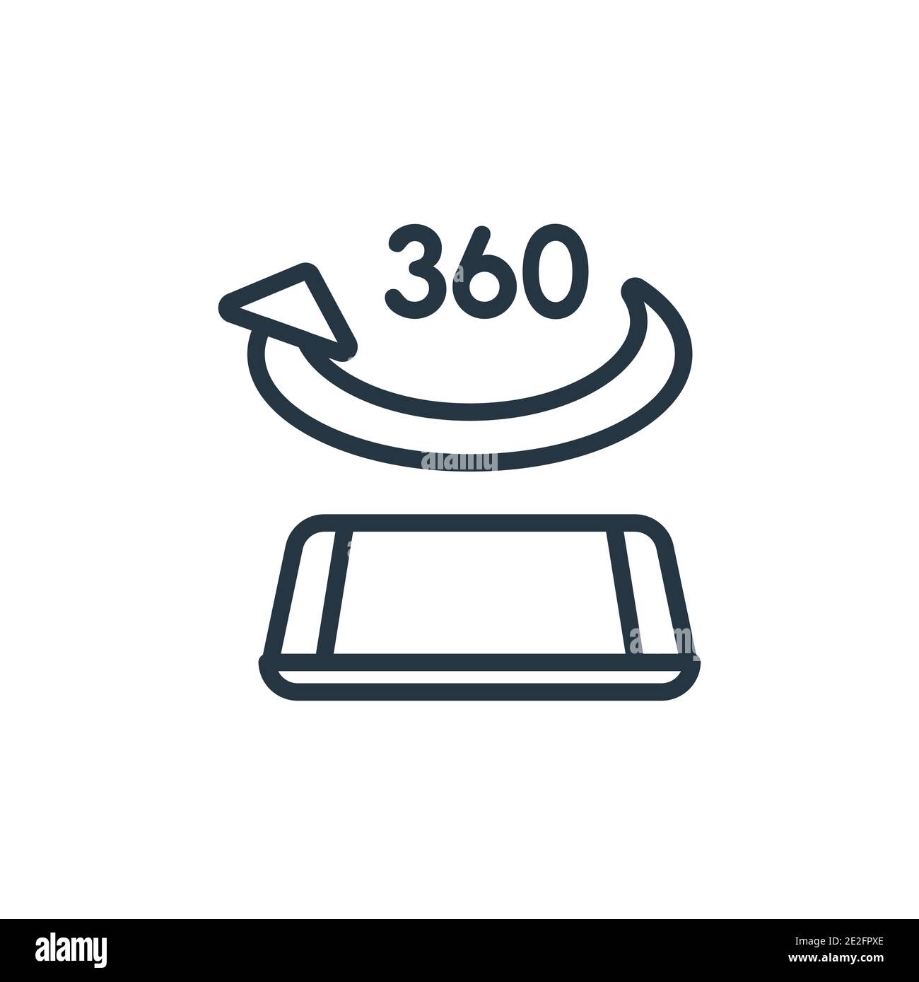360 degree outline vector icon. Thin line black 360 degree icon, flat ... 360 degree outline vector icon. Thin line black 360 degree icon, flat ...