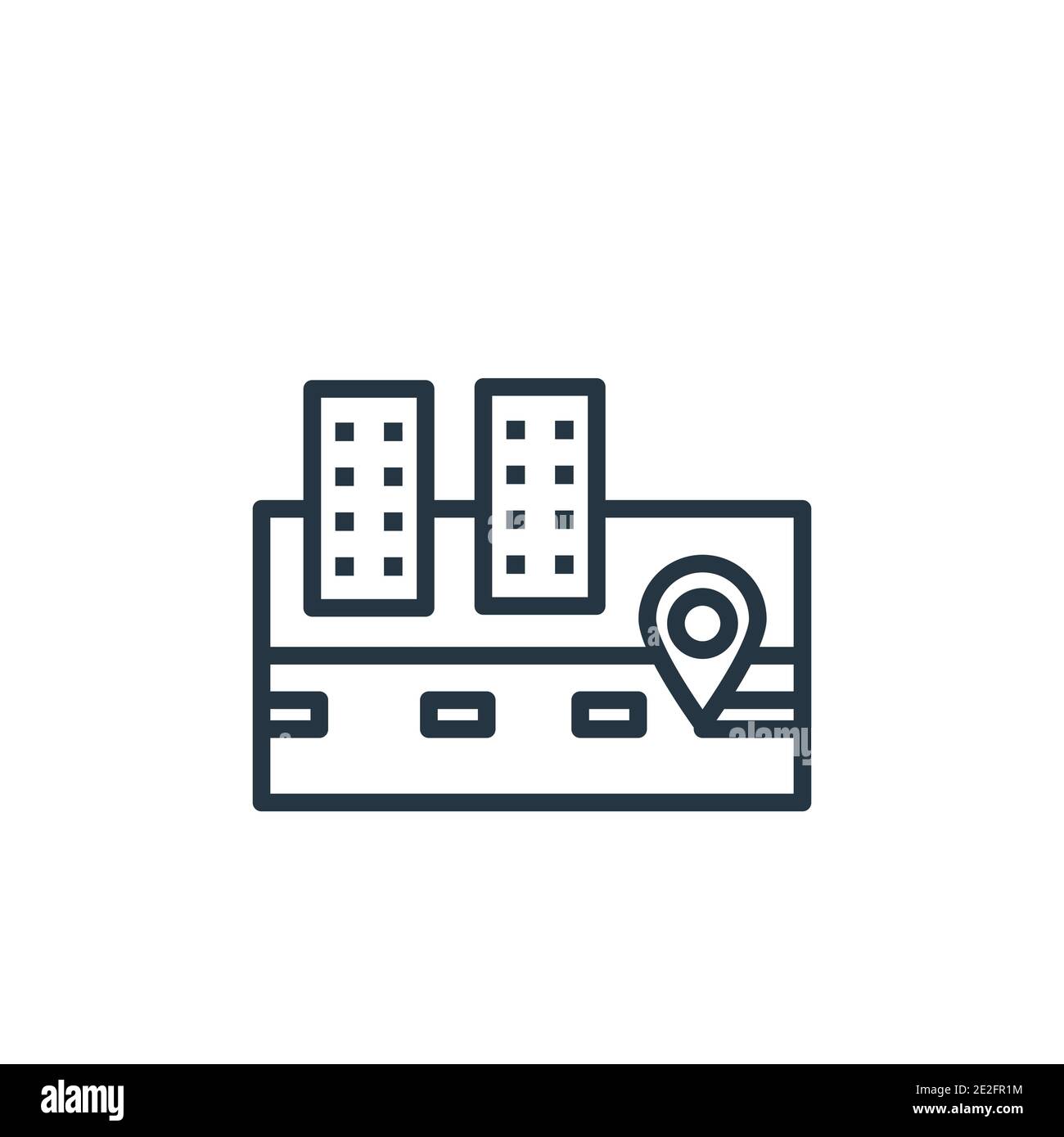 3d location graph outline vector icon. Thin line black 3d location ...