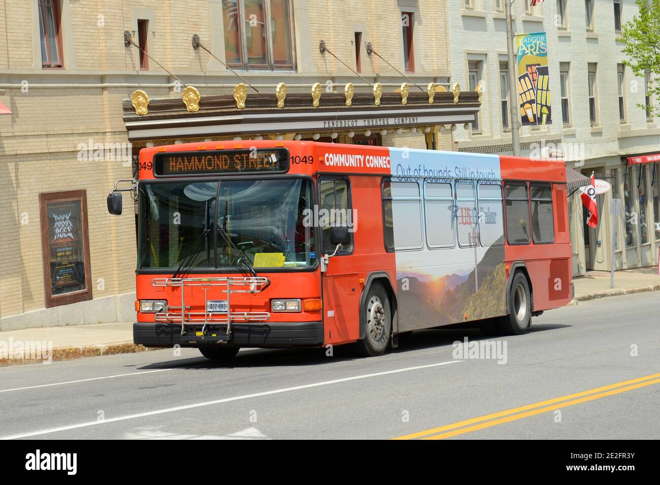 Hammond Street Route Community Bus on Main Street in downtown Bangor ...