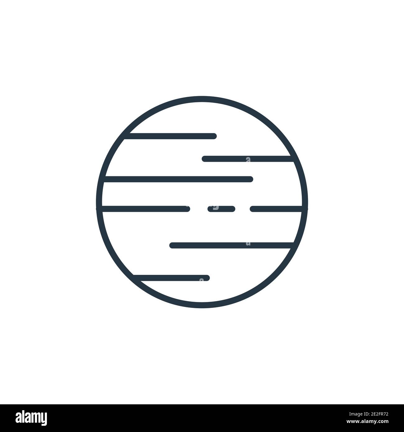 Neptune with satellite outline vector icon. Thin line black neptune ...