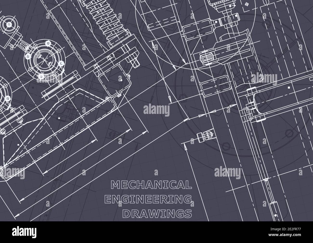 Blueprint. Vector engineering illustration. Computer aided design ...