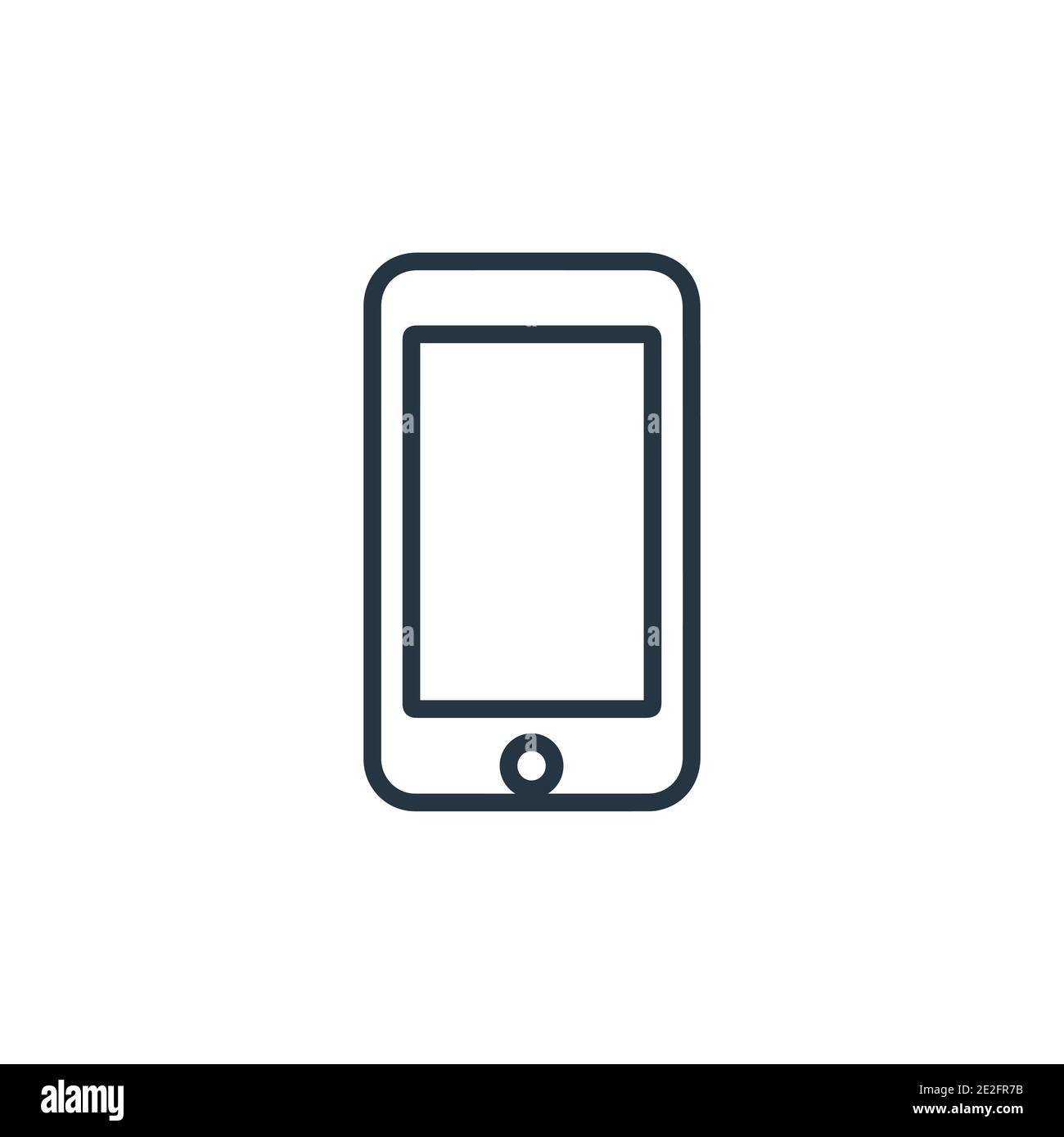 Smartphone outline vector icon. Thin line black smartphone icon, flat ...