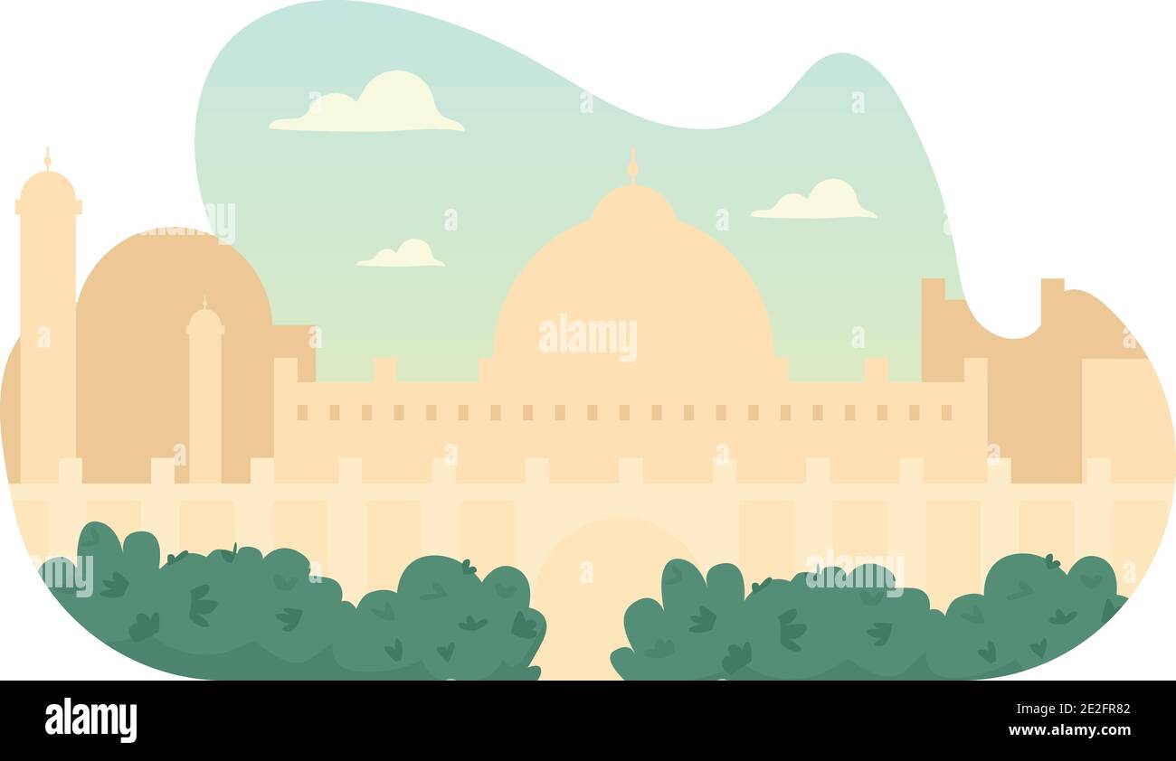 Islam mosque 2D vector web banner, poster Stock Vector Image & Art - Alamy