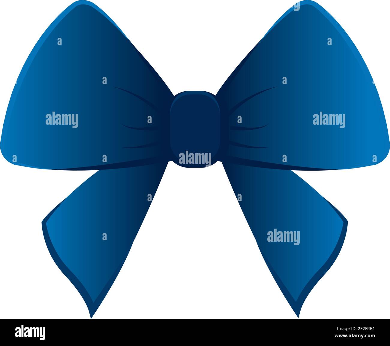 Isolated blue ribbon icon. Christmas decoration - Vector Stock Vector ...