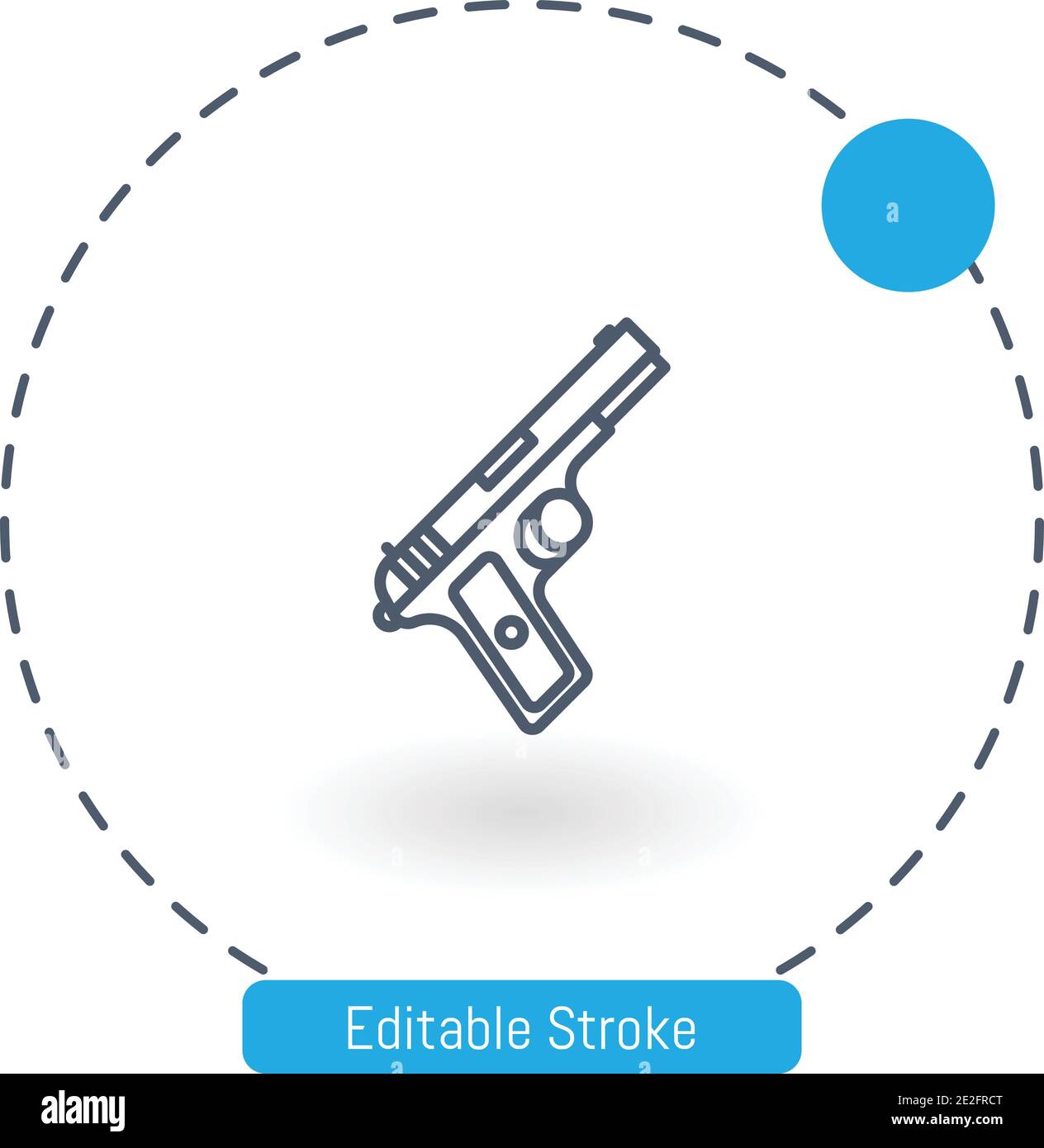gun vector icon editable stroke outline icons for web and mobile Stock ...