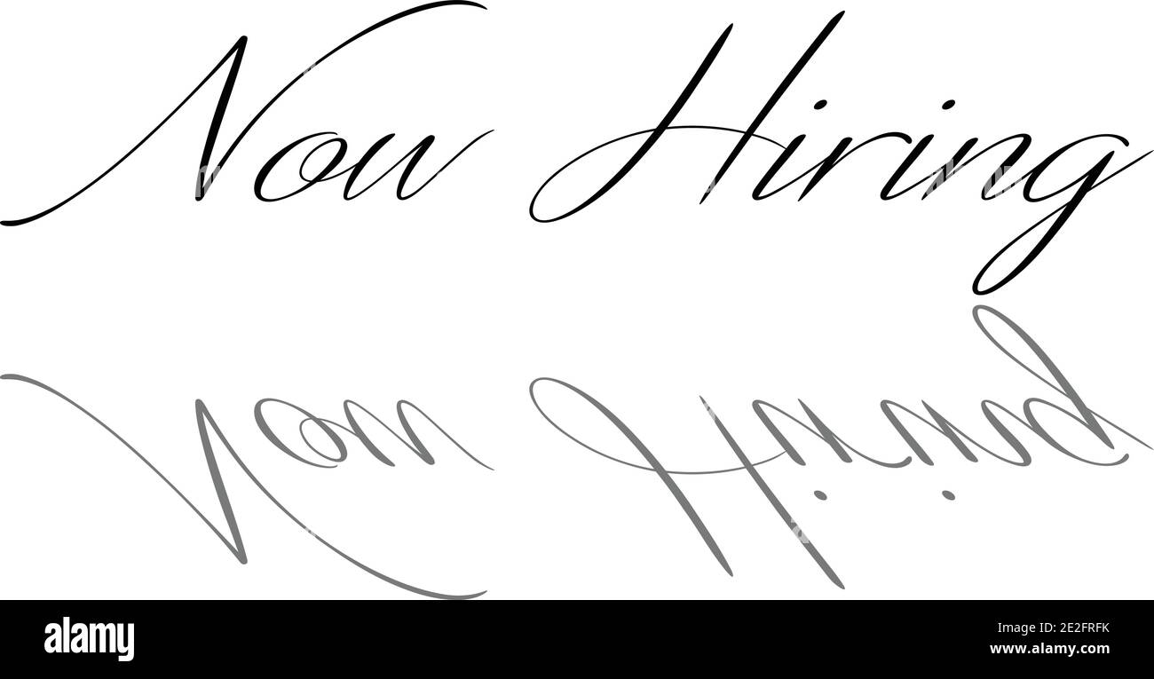 Now Hiring text sign illustration on white Background Stock Vector ...