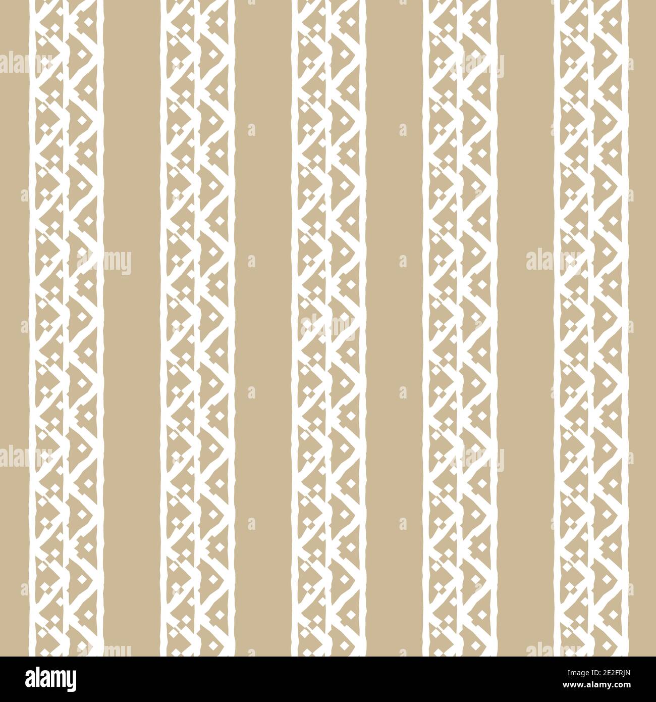 Vertical White and beige Seamless repeat border pattern with random ...