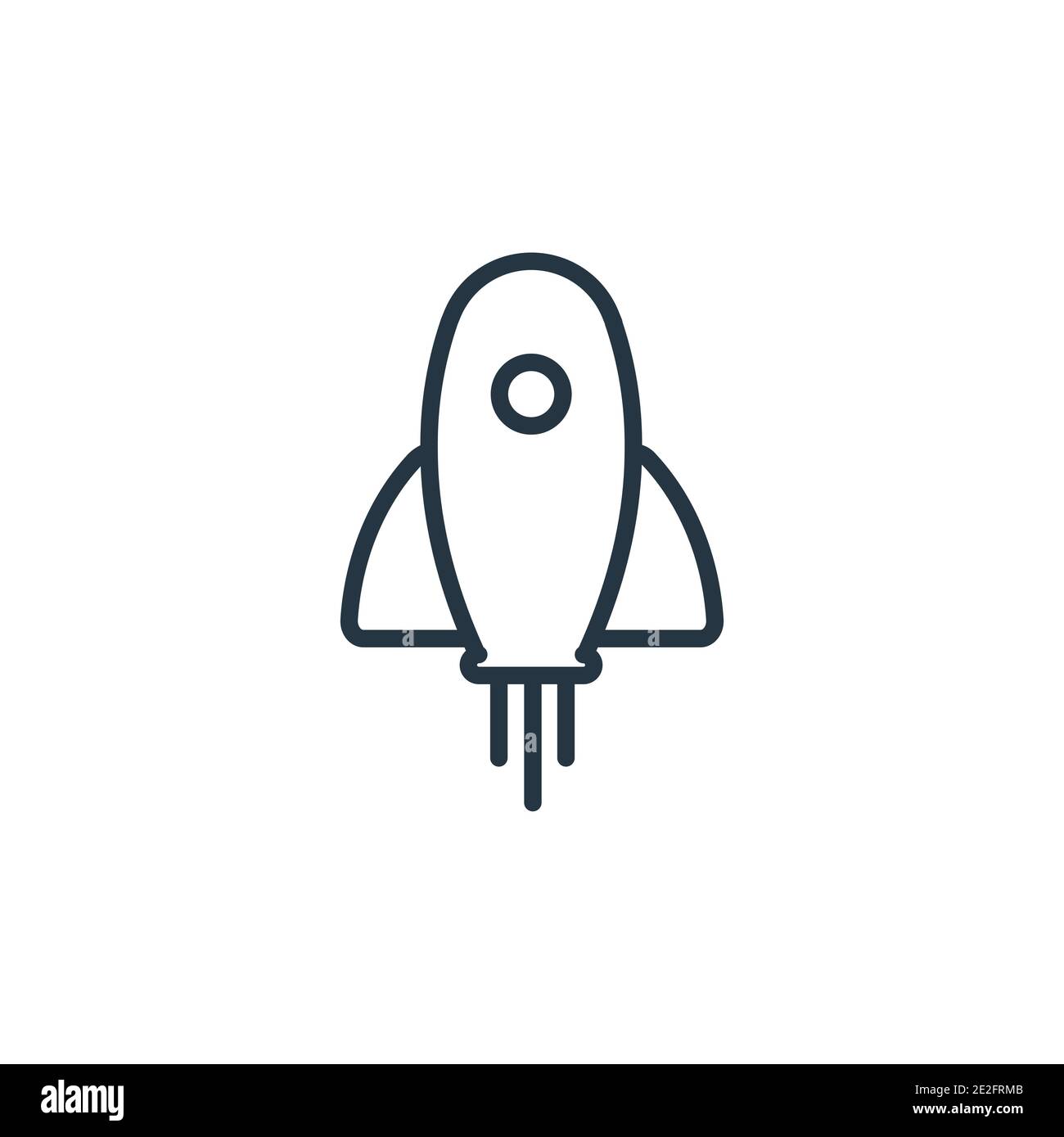 Space rocket outline vector icon. Thin line black space rocket icon ...
