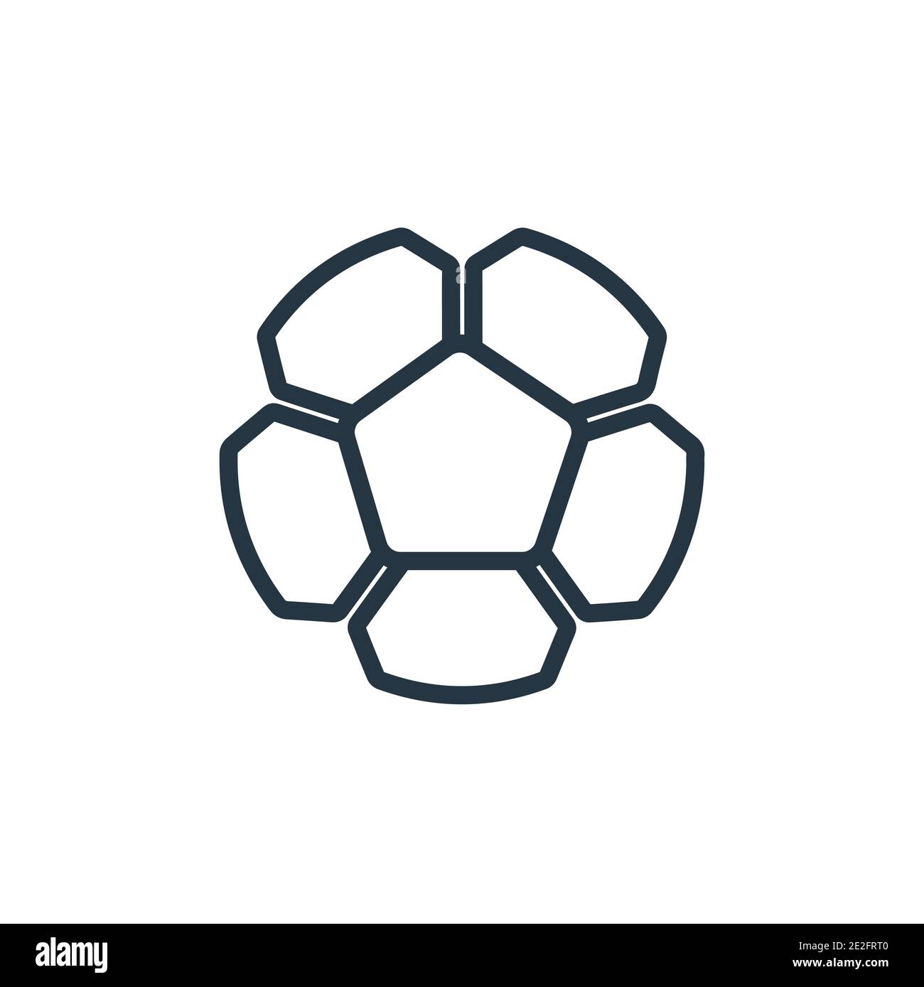 Ball outline vector icon. Thin line black ball icon, flat vector simple ...