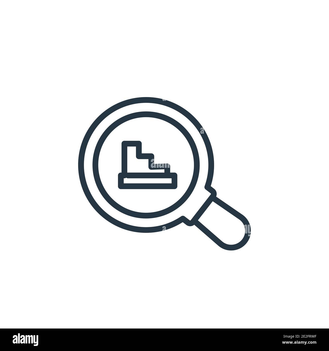 Analysis outline vector icon. Thin line black analysis icon, flat vector simple element ...