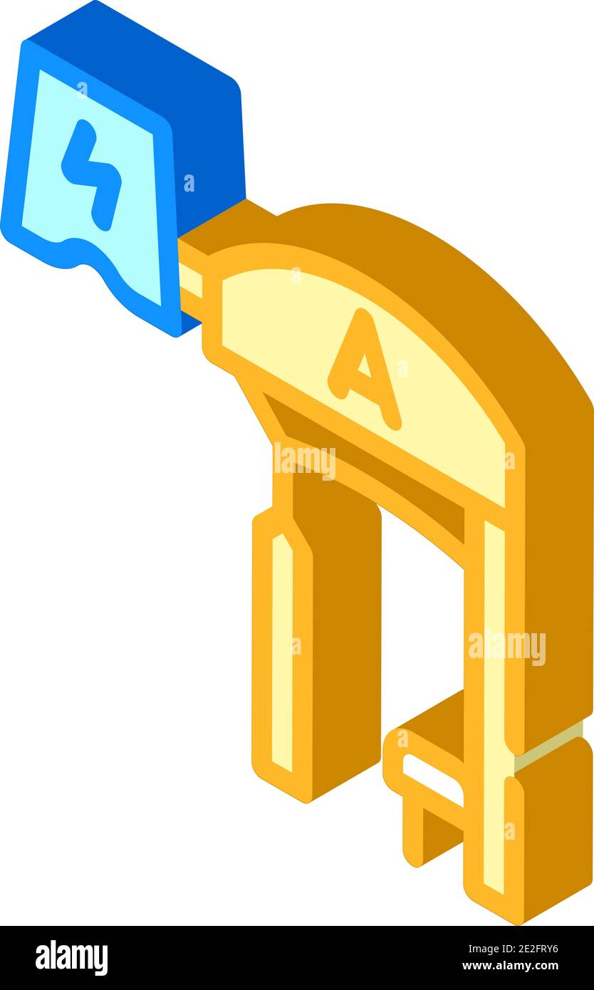 bus stop with pantograph isometric icon vector illustration Stock ...