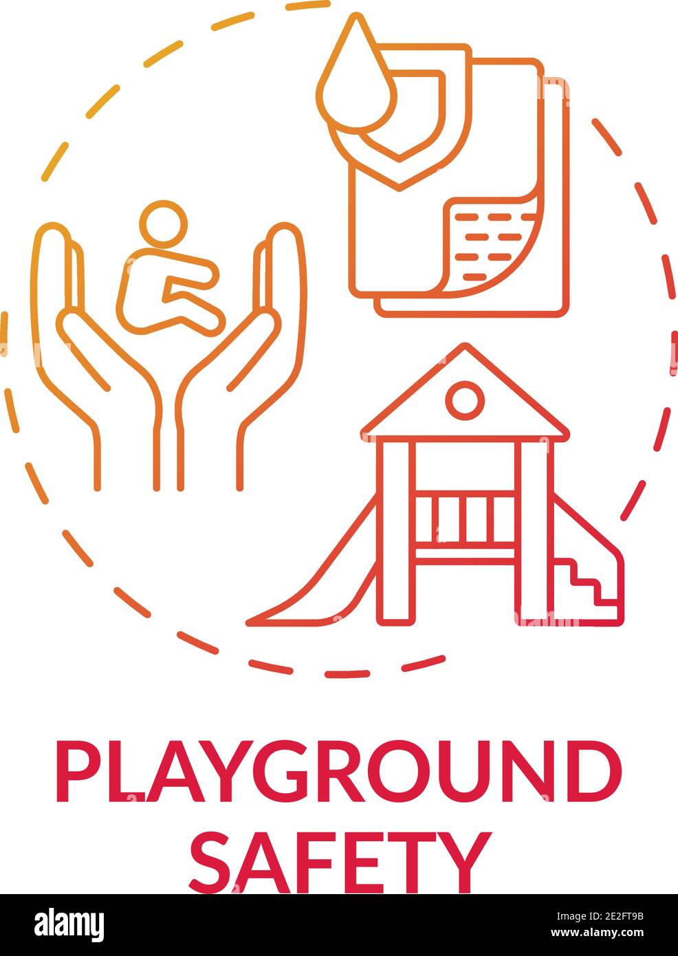 Playground safety red gradient concept icon Stock Vector Image & Art ...