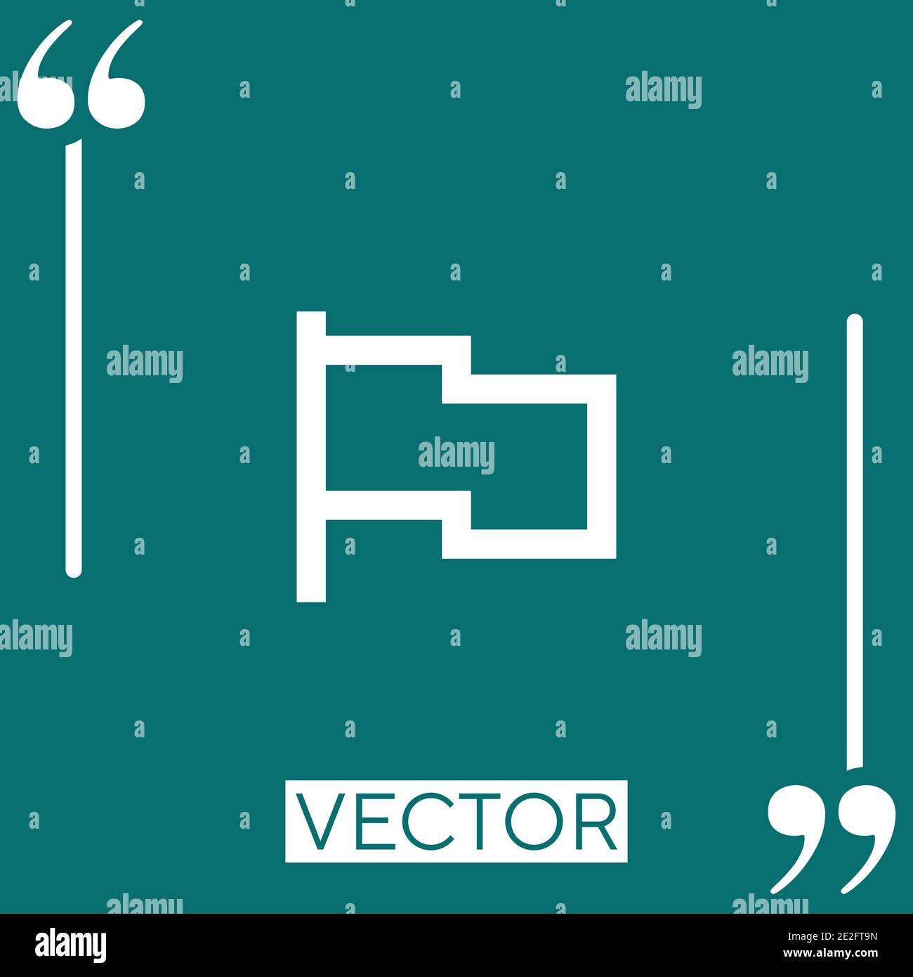 flag vector icon Linear icon. Editable stroke line Stock Vector Image ...