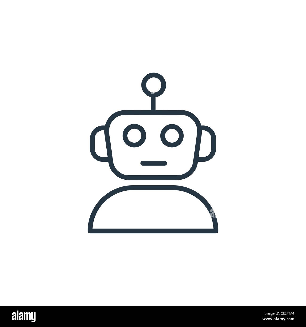 Robots outline vector icon. Thin line black robots icon, flat vector ...