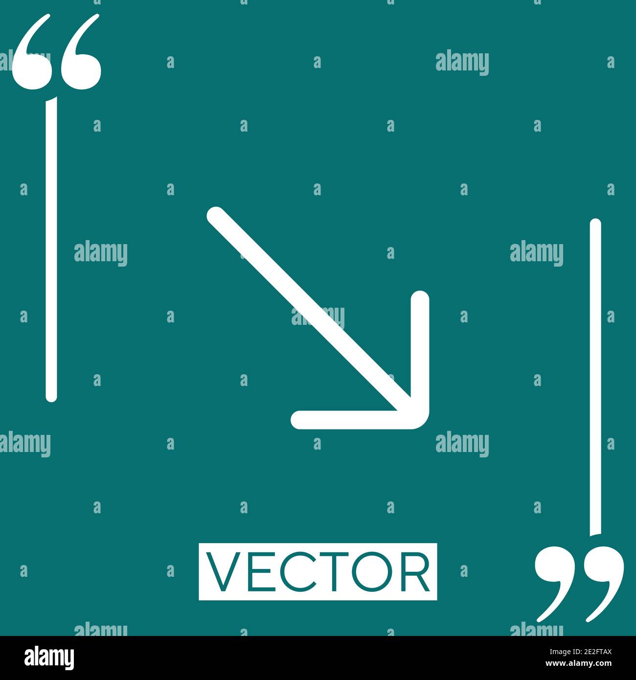 diagonal arrow vector icon Linear icon. Editable stroke line Stock ...