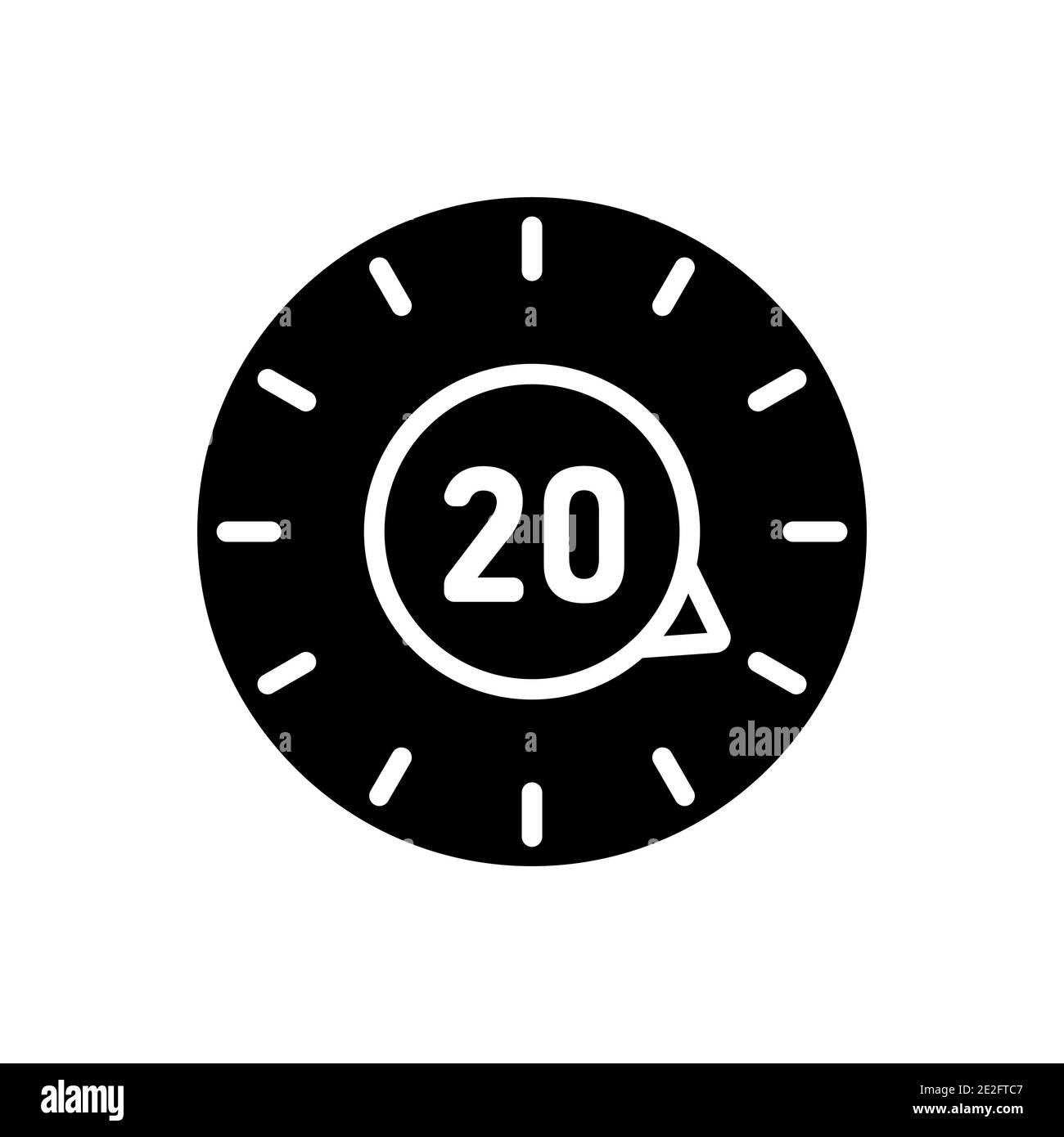 Timer vector glyph icon. Kitchen appliance. Graph symbol for cooking ...