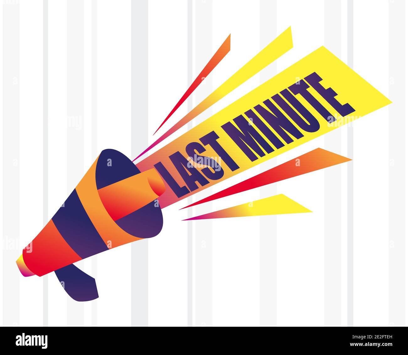 last minute banner with megaphone design, sale offer shopping and ...