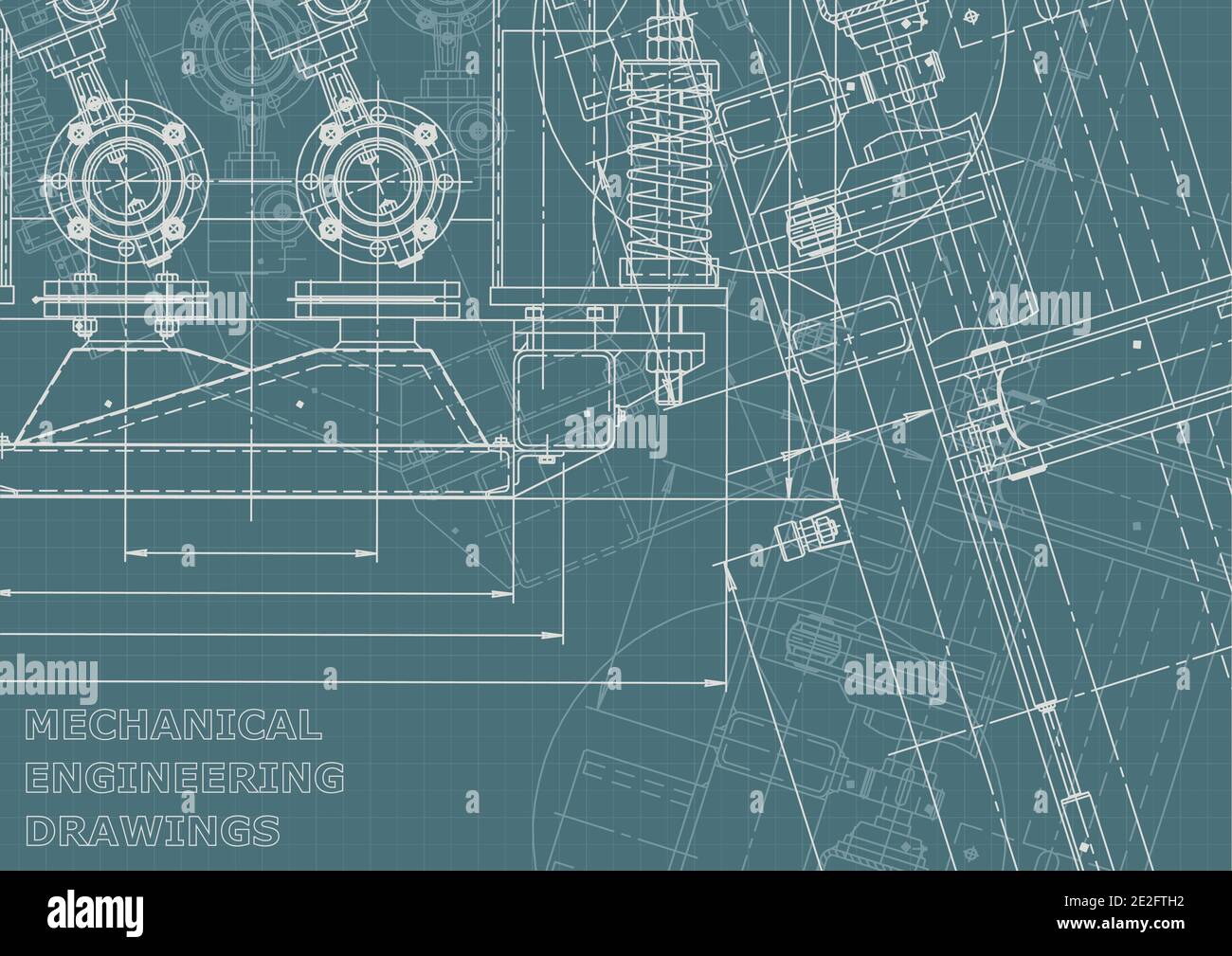 Sketch. Vector engineering illustration. Computer aided design systems ...