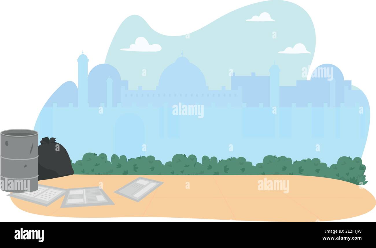 Indian poverty district 2D vector web banner, poster Stock Vector Image ...