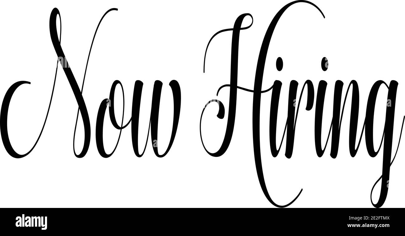 We are hiring now Black and White Stock Photos & Images - Alamy