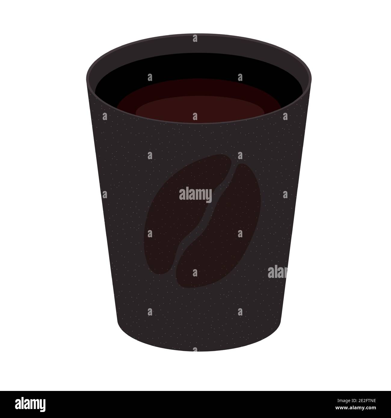 Simple Cup of black coffee icon. Vector Illustration Stock Vector Image ...