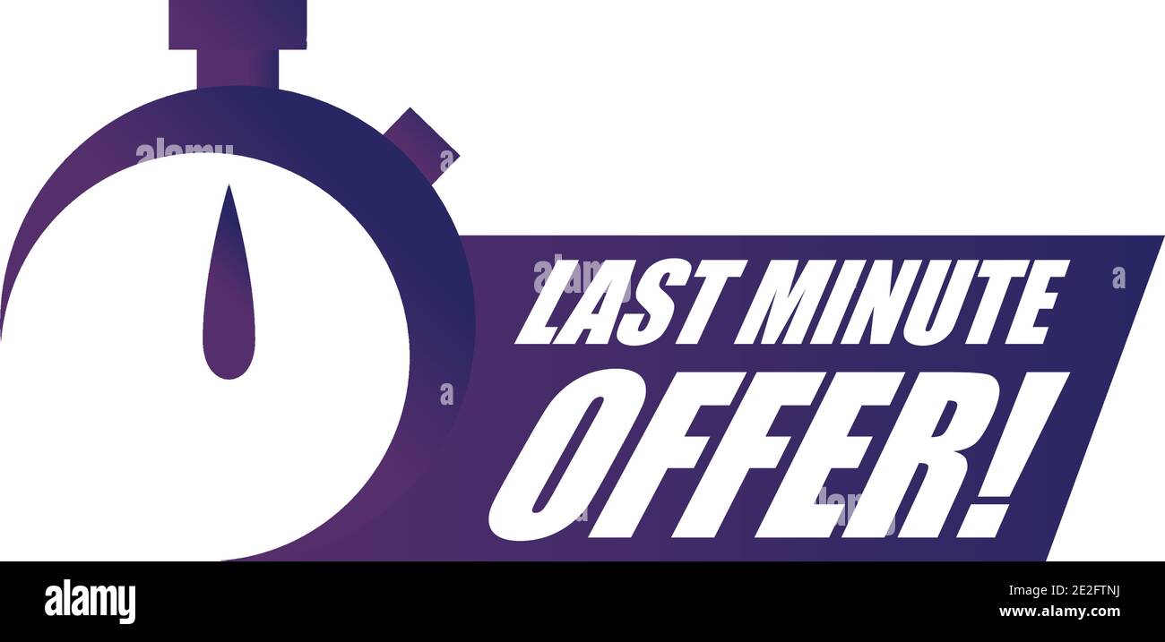 last minute offer with chronometer banner design, sale offer shopping ...