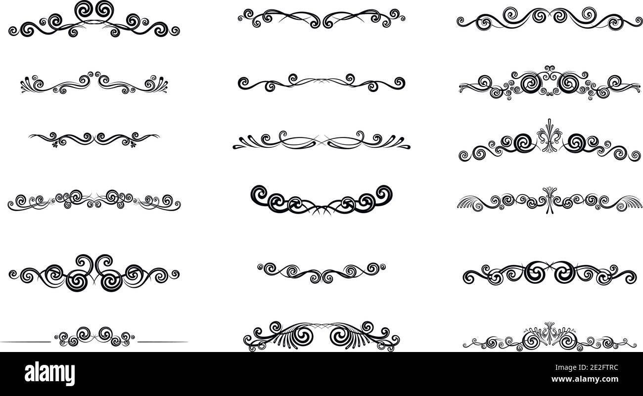 Fancy line divider hi-res stock photography and images - Alamy