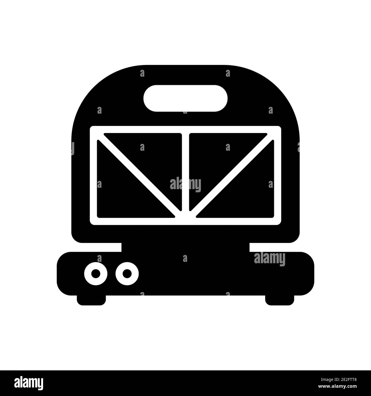 Kitchen sandwich maker vector glyph icon. Electric kitchen appliance ...