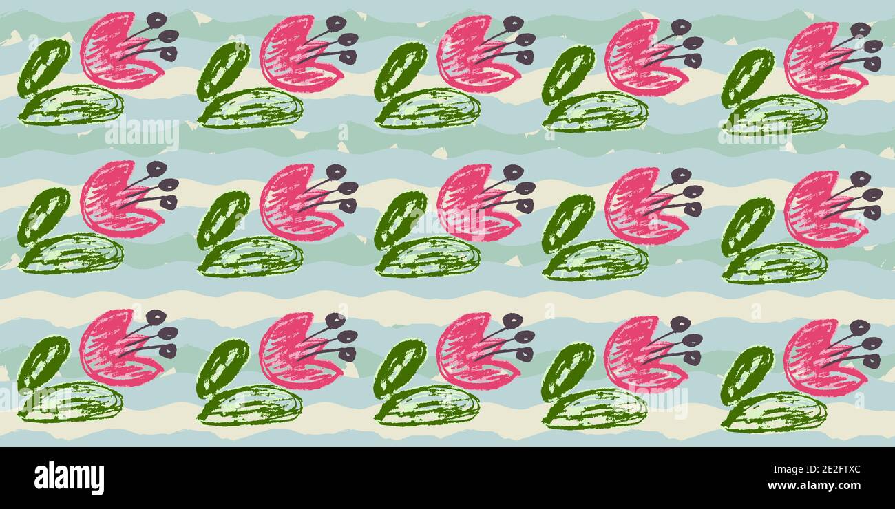 Seamless original pattern. Long colored stripe. Vector abstract hand ...