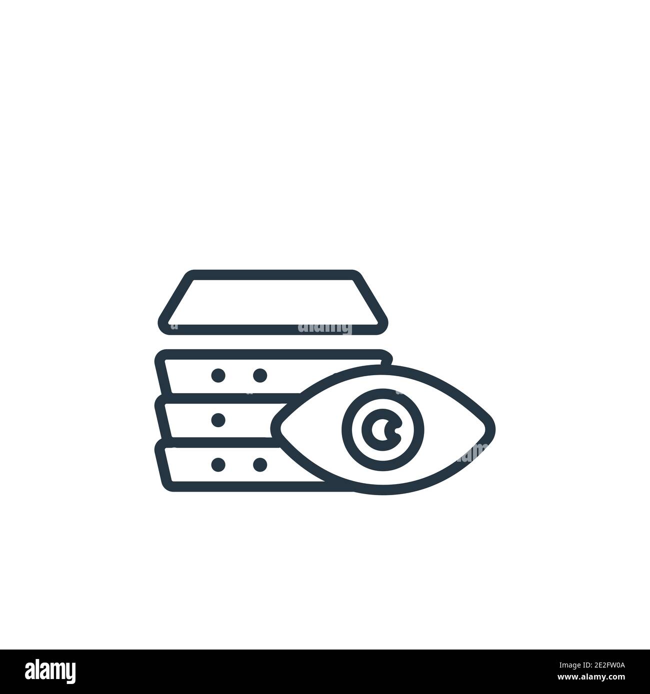 Visualization outline vector icon. Thin line black visualization icon ...