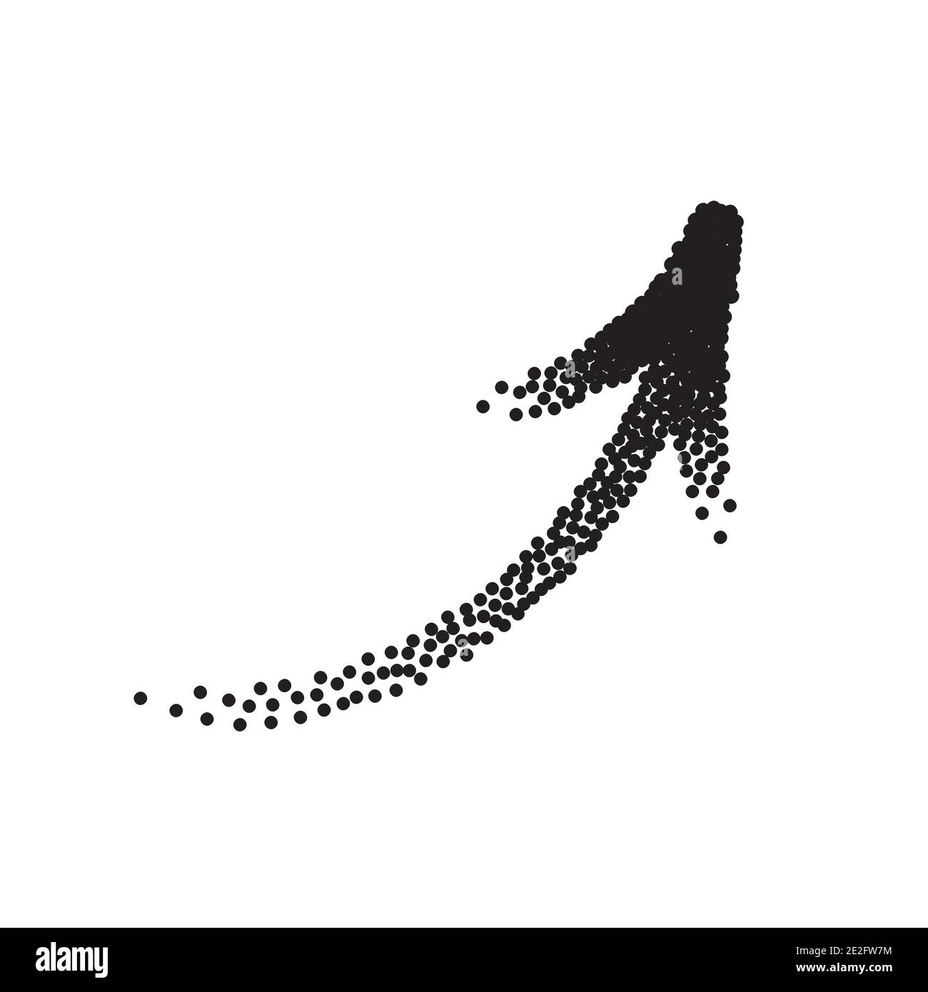 Handdrawn stipple arrow vector in sketch style isolated on white ...