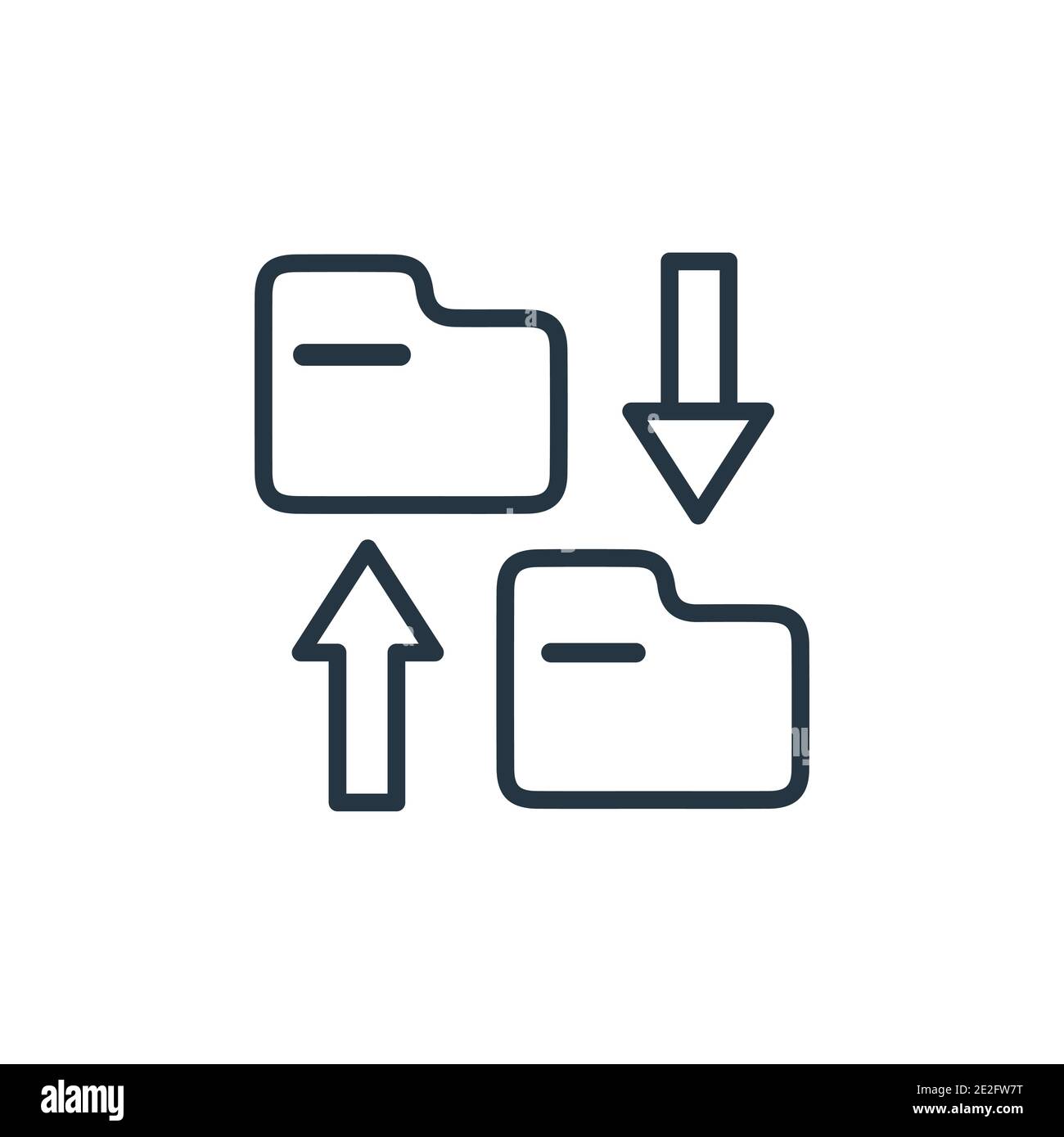 File transfer outline vector icon. Thin line black file transfer icon ...