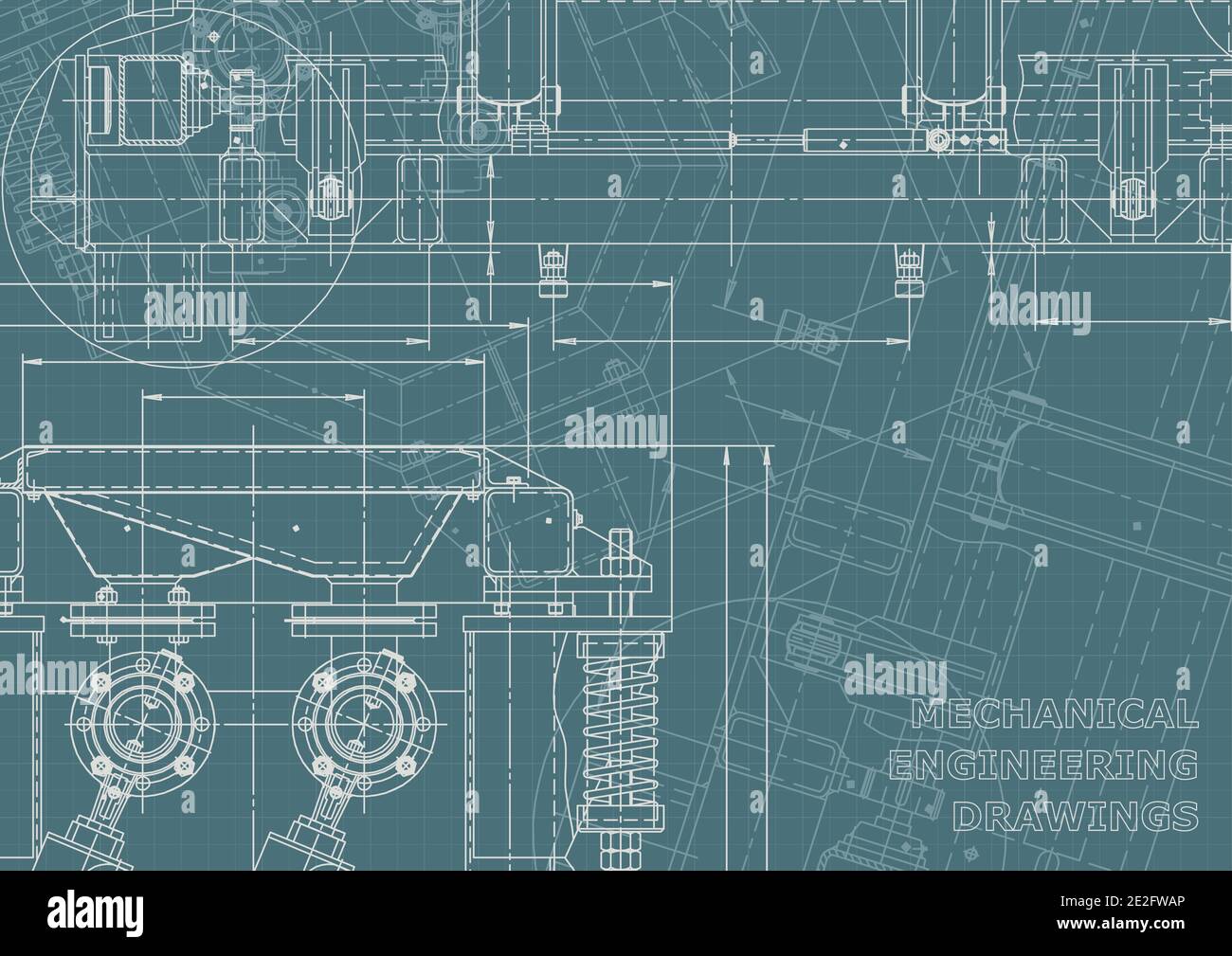 Technical abstract background. Vector engineering drawing. Mechanical ...