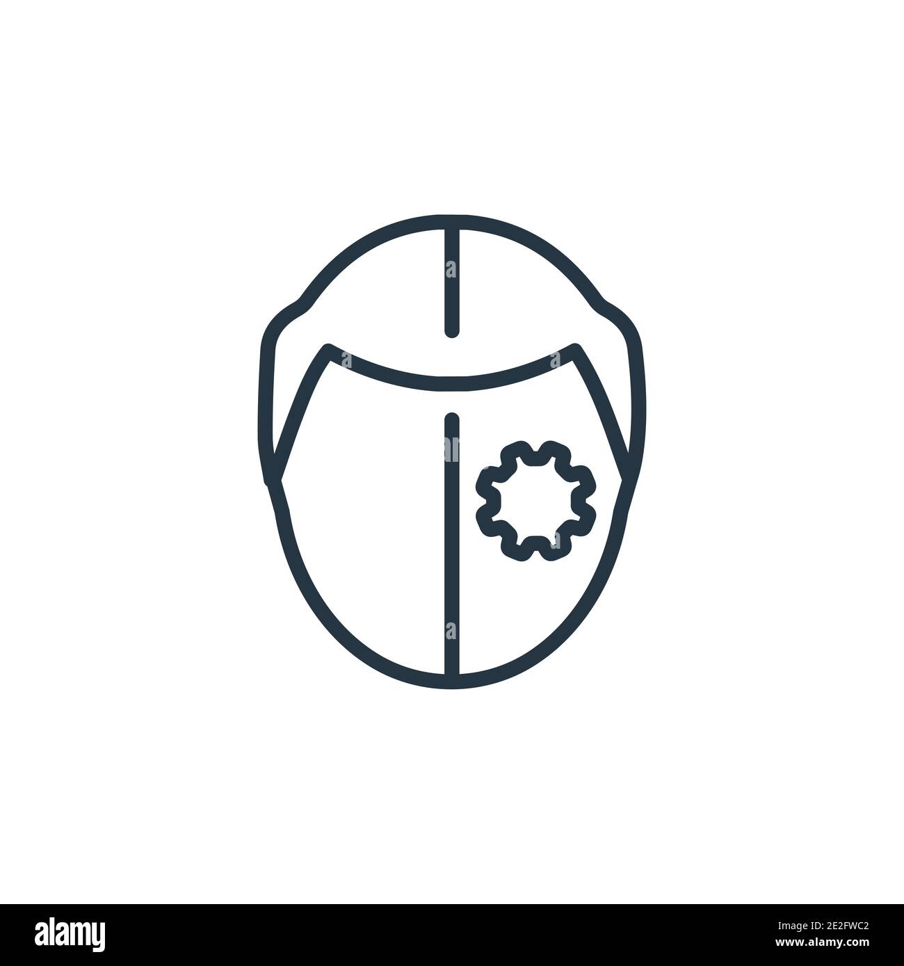Humanoid outline vector icon. Thin line black humanoid icon, flat ...