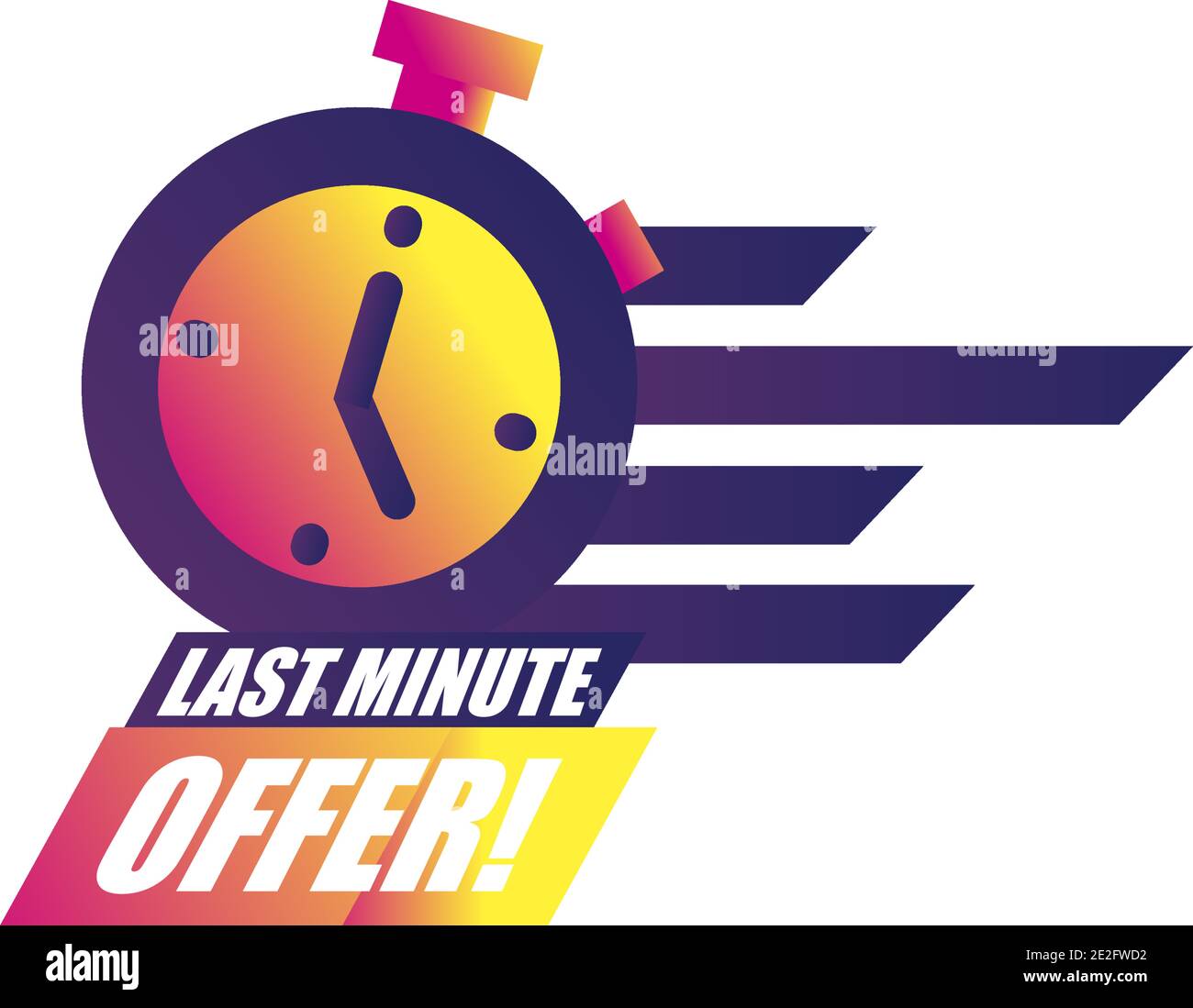 last minute offer with chronometer and lines design, sale offer ...